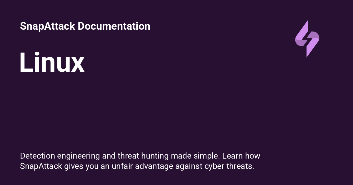 Linux - SnapAttack Documentation